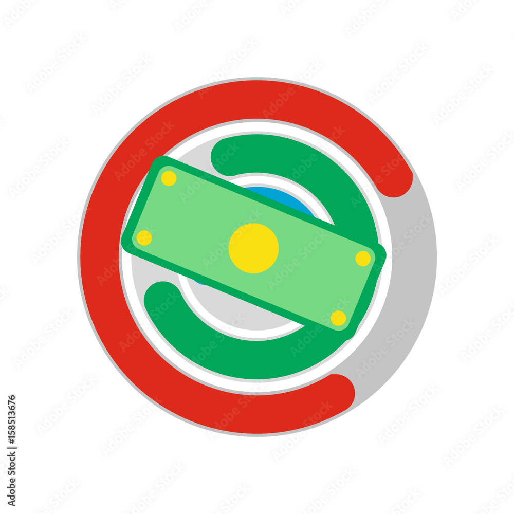 Flat web icon on white background money chart Stock Vector | Adobe Stock