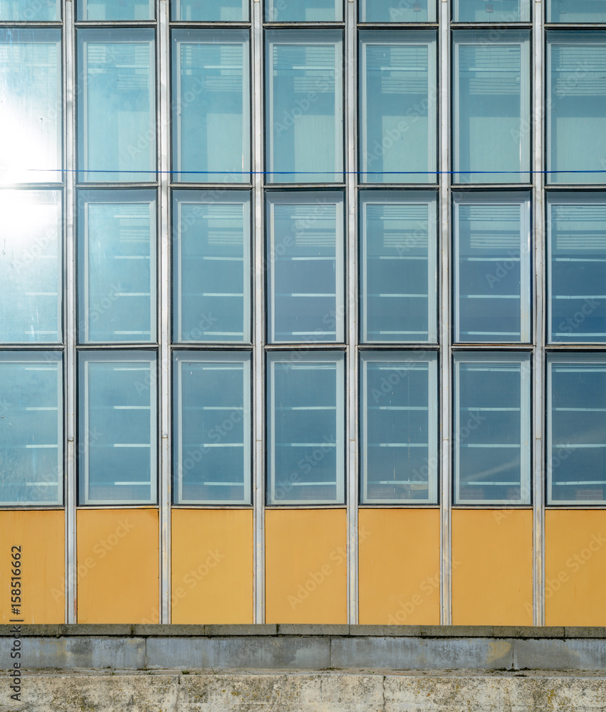 Architecture abstract background. Glass curtain wall texture. Stained ...