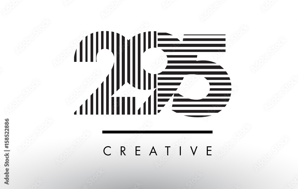 295 Black and White Lines Number Logo Design. Stock Vector | Adobe Stock