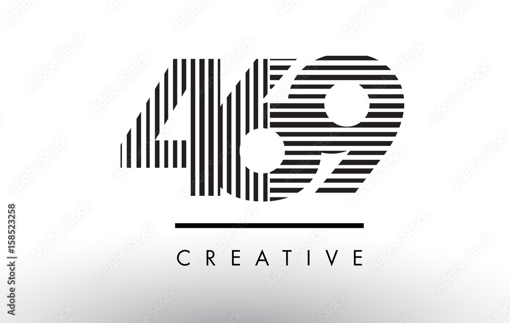 469 Black and White Lines Number Logo Design. Stock Vector | Adobe Stock
