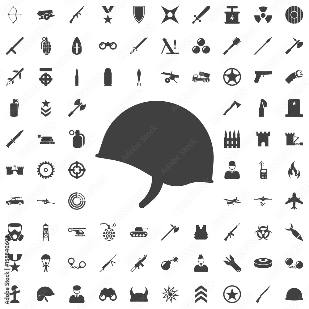 Soldier helmet icon Stock Vector | Adobe Stock