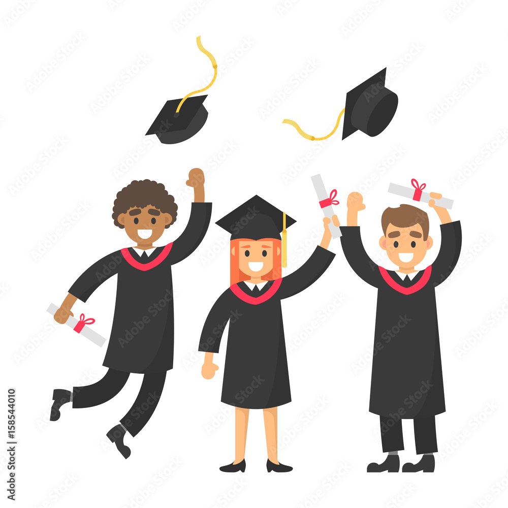 Black Graduating Friends