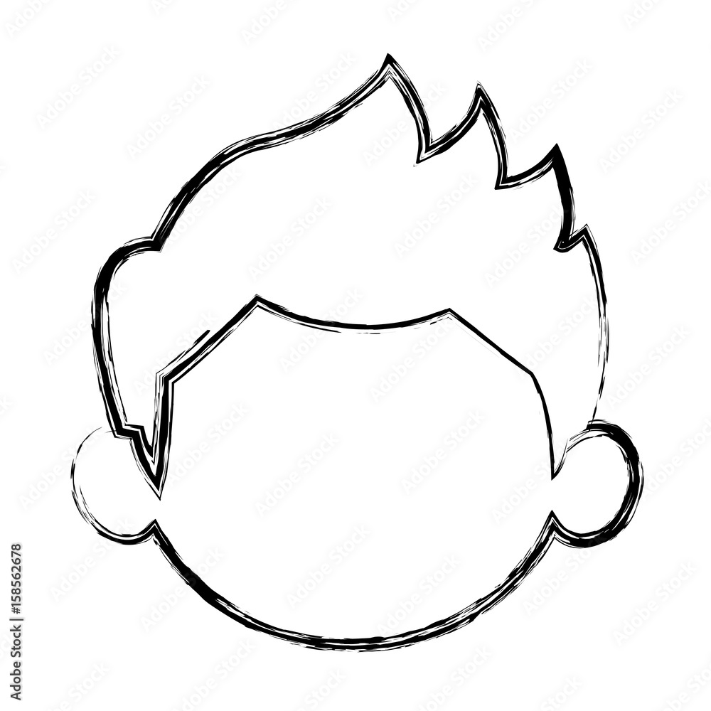 Simple Boy Face Sketch