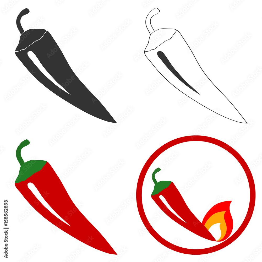 Bitter pepper vector de Stock | Adobe Stock