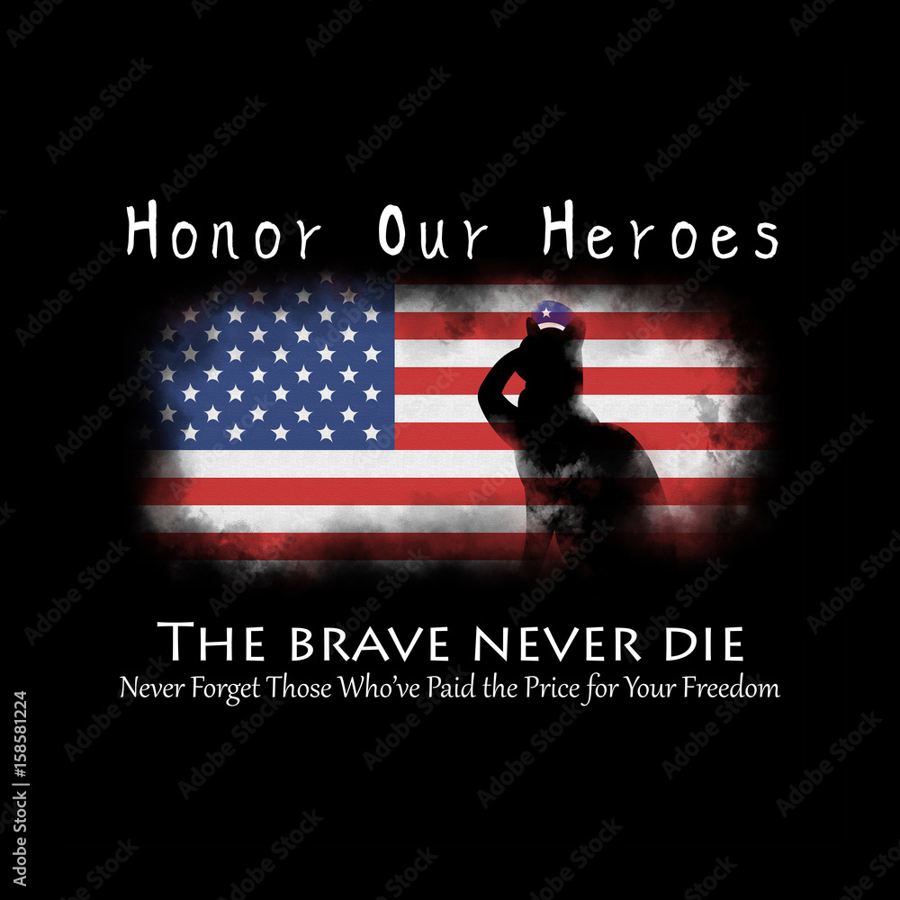 Honor Our Heroes On Memorial Day, A Black Cat soldier silhouette ...