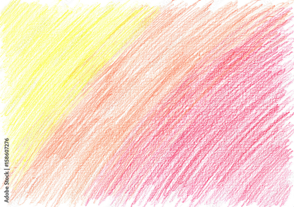 Huge Crayon Bacground - Sunset Stock Illustration | Adobe Stock