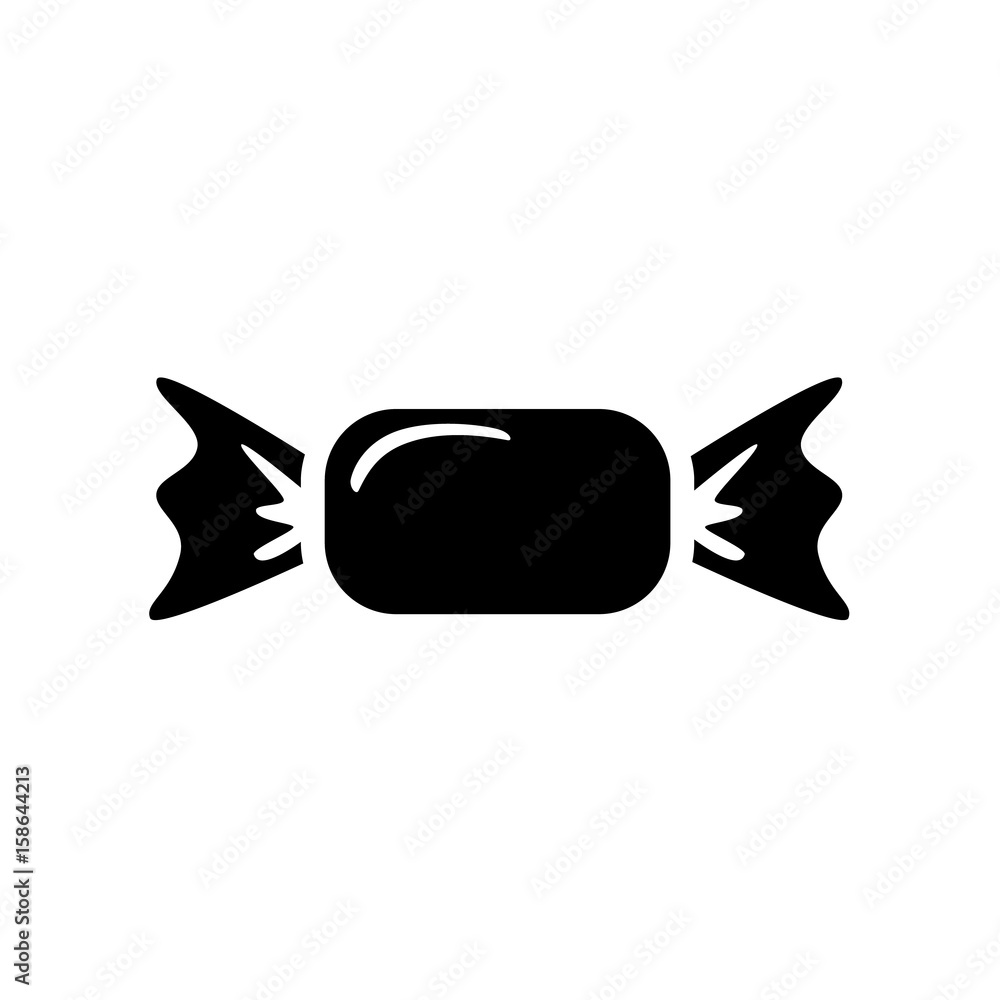 Candy icon. Isolated flat symbol. Vector sweet sign illustration on ...