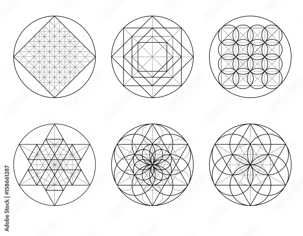 Sacred Geometry. Crossing lines. Stock Vector | Adobe Stock