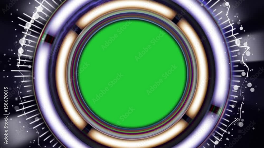HUD Spectrum Animation STILL with Green Screen, Abstract Technology ...