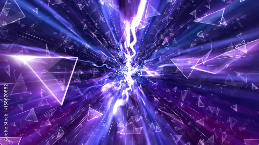 Abstract Technology Universe Animation, Background, Rendering, Loop, 4k ...