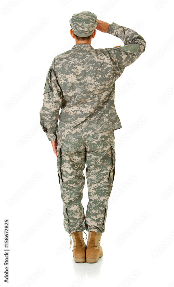 Soldier: Standing At Attention Stock Photo | Adobe Stock