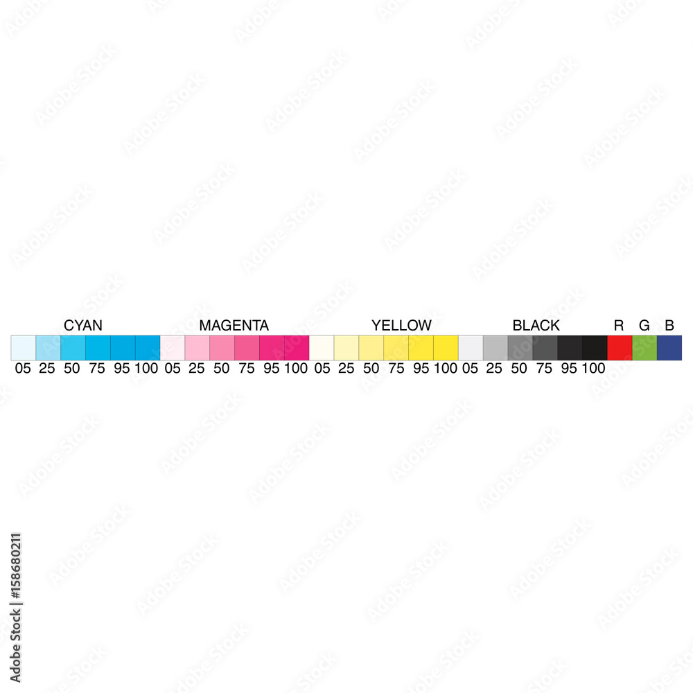 CMYK Colorbar Presscheck Stock Vector | Adobe Stock