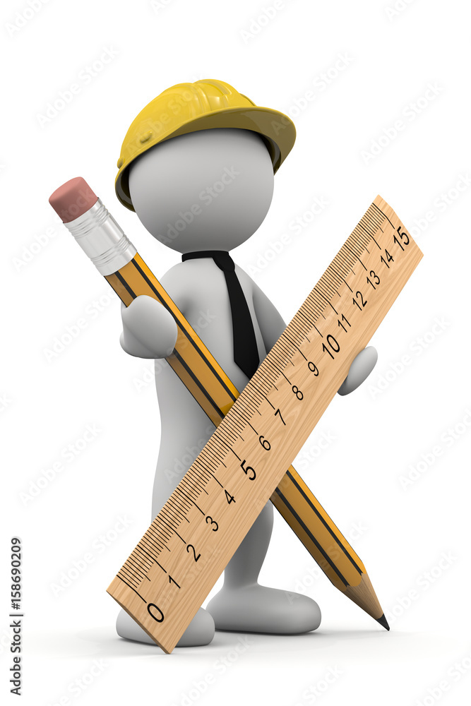 omino 3d geometra in prospettiva ilustración de Stock | Adobe Stock