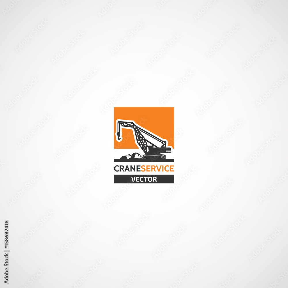 Building Crane Service logo. Stock Vector | Adobe Stock