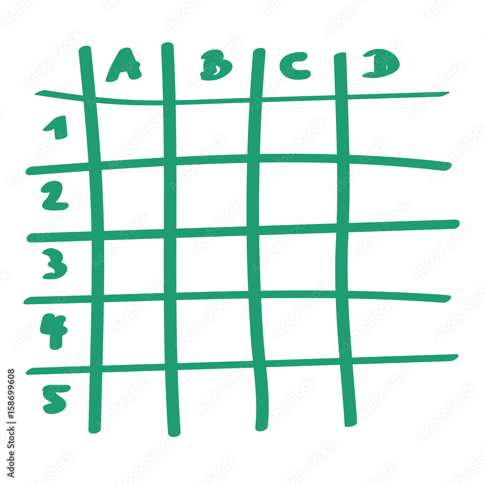 Handgezeichnetes Tabellen-Symbol in grün Stock-Vektorgrafik | Adobe Stock