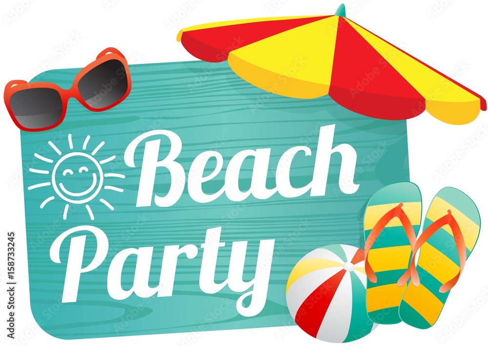 Beach Party Stock Vector | Adobe Stock
