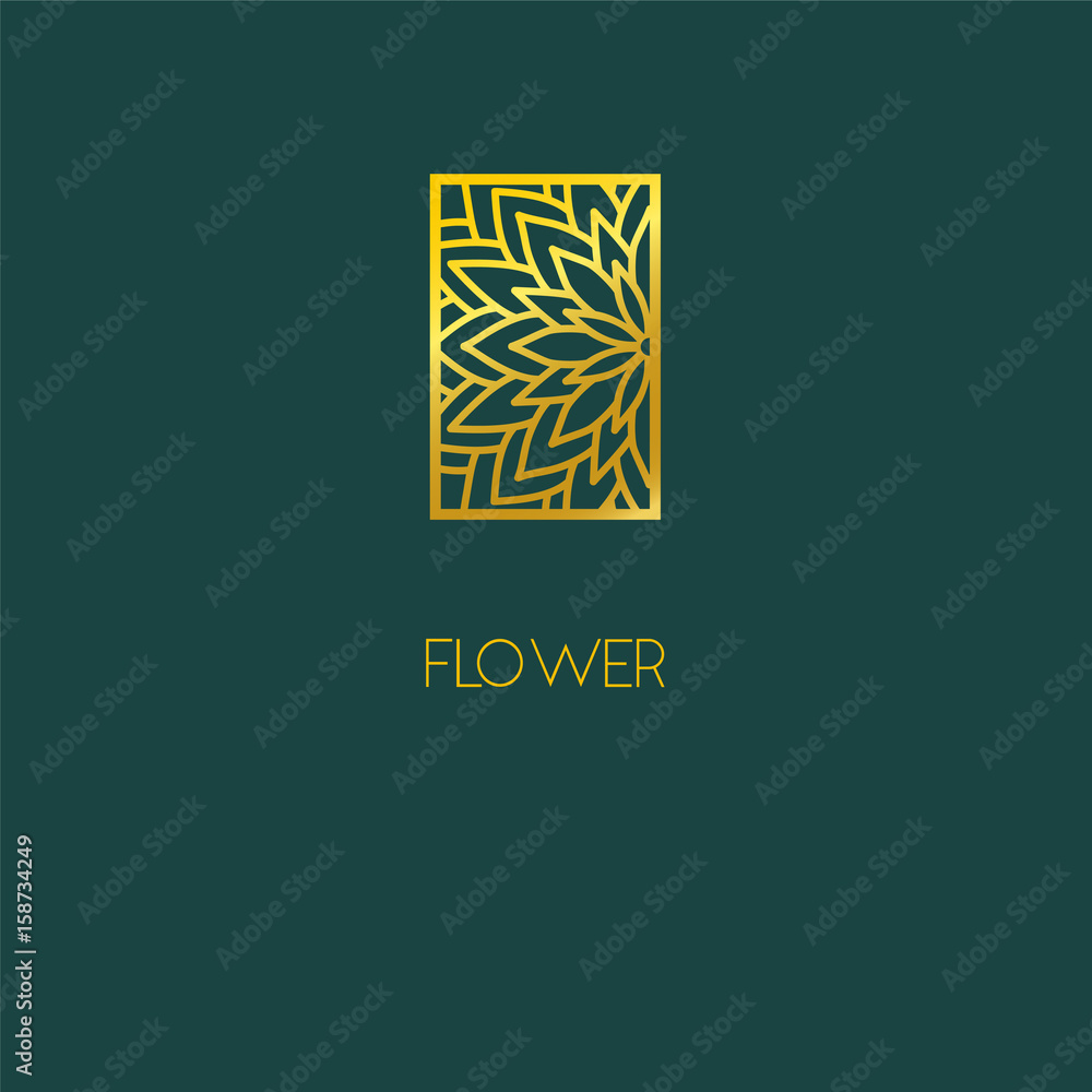 Abstract flower logo icon design. Elegant symbol. Template for creating ...