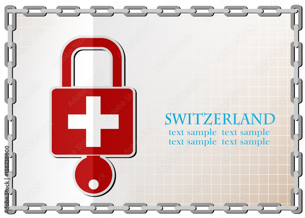 lock logo made from the flag of Switzerland Stock Vector | Adobe Stock