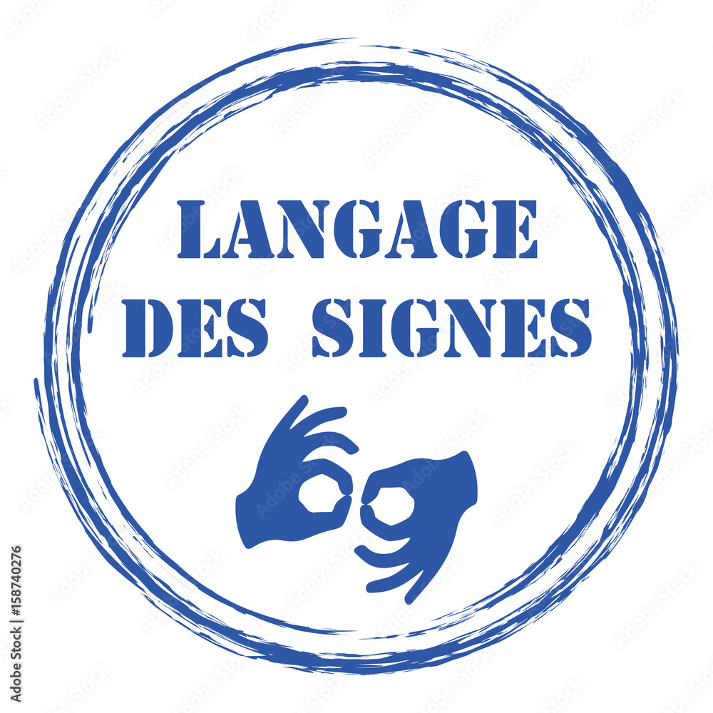 Logo langage des signes. Stock Vector | Adobe Stock