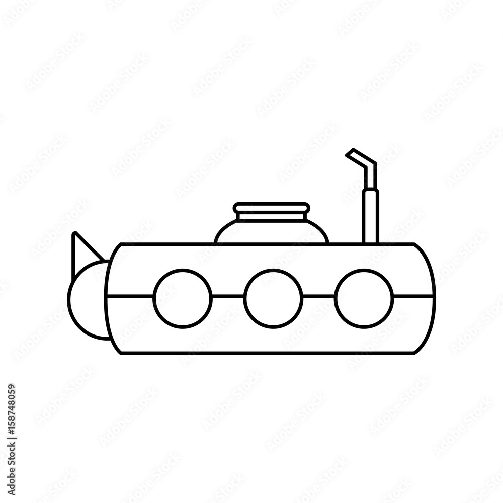 Submarine icon over white background vector illustration Stock Vector ...