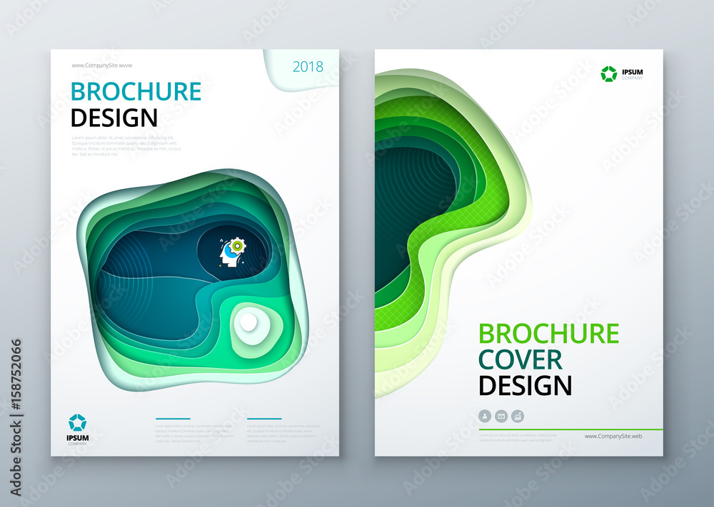 Paper cut brochure design. Paper carve abstract cover for brochure ...