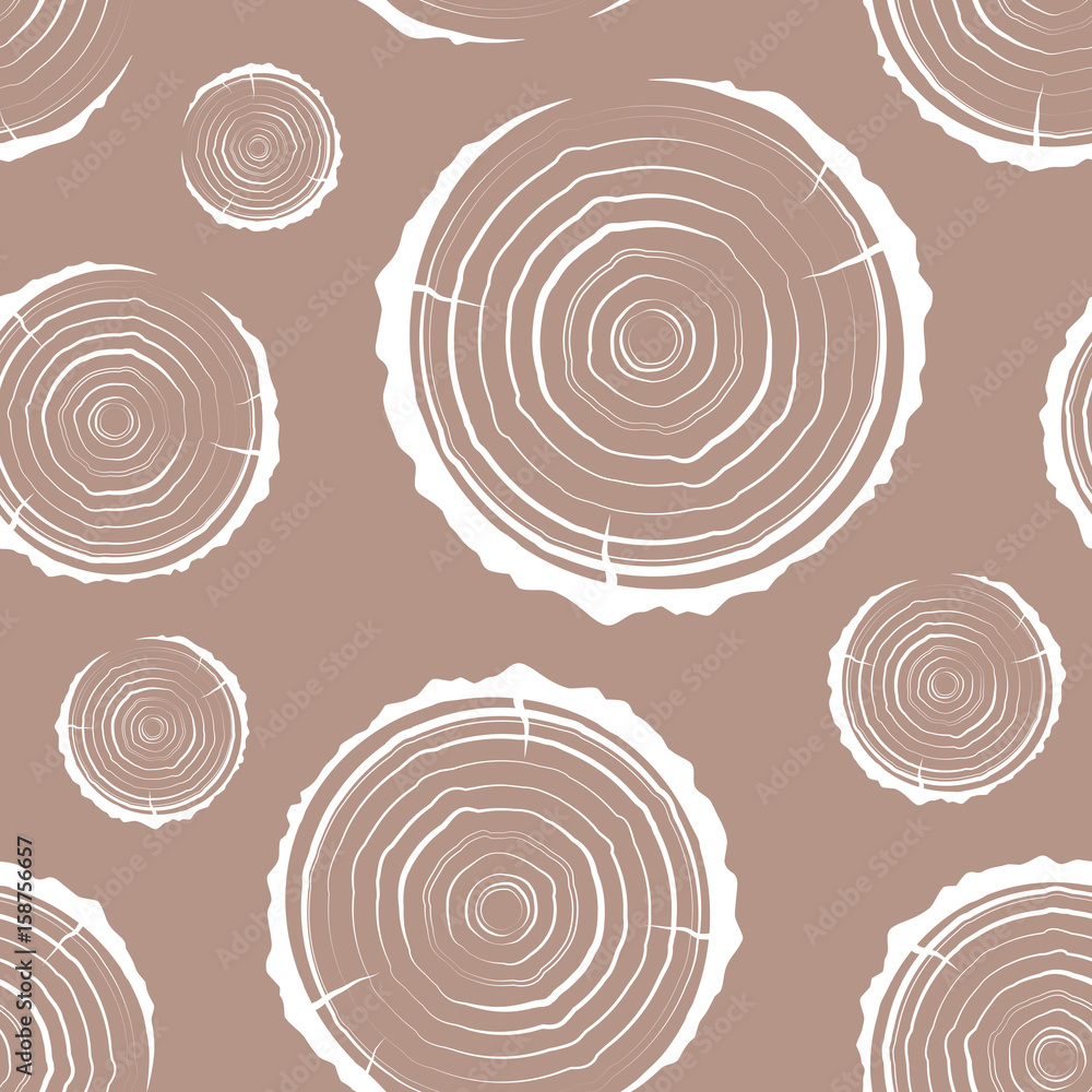 Tree Rings seamless. A simple pattern. Saw cut the tree trunk ...