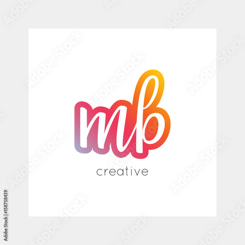 MB logo, vector. Useful as branding, app icon, alphabet combination ...