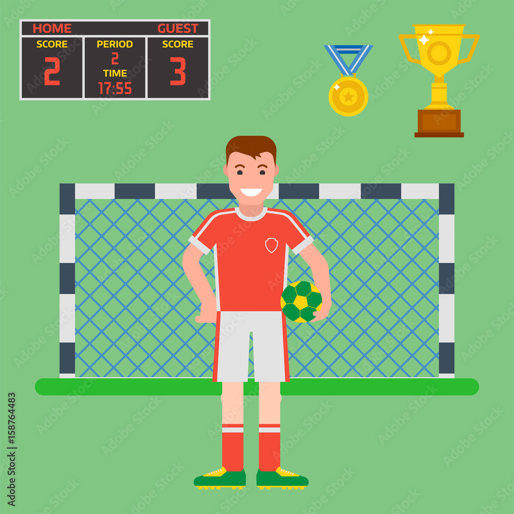 Football soccer icons player trophy competition game score win play ...