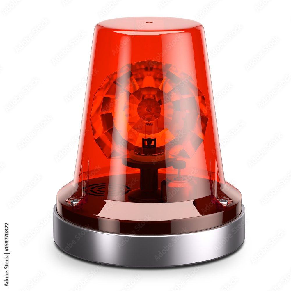 Emergency red siren light Stock Illustration | Adobe Stock