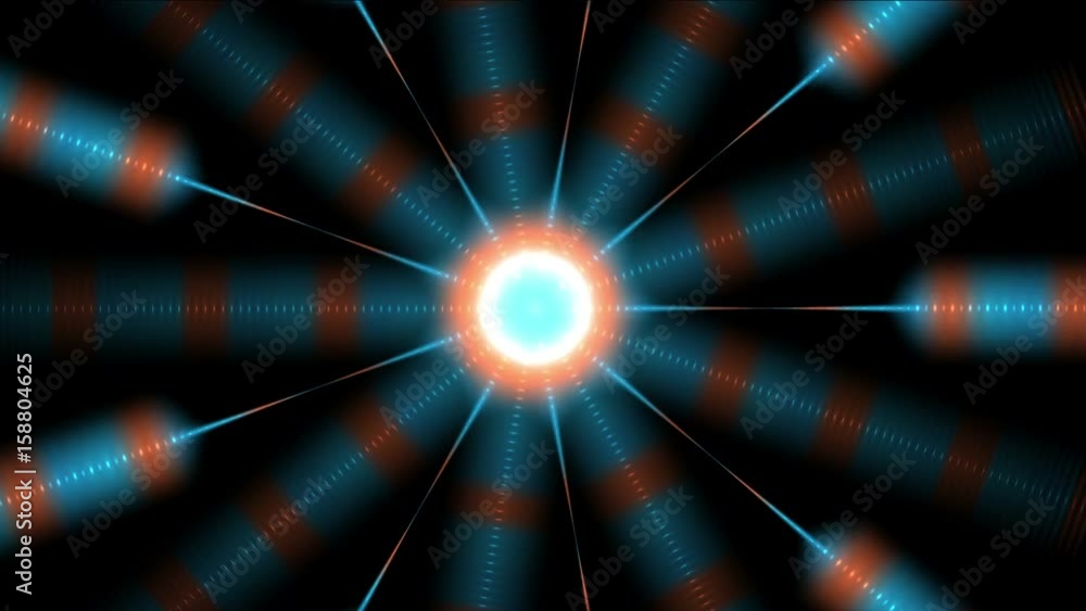 Vidéo Stock 4k Abstract microwave halo pattern background,disco ...