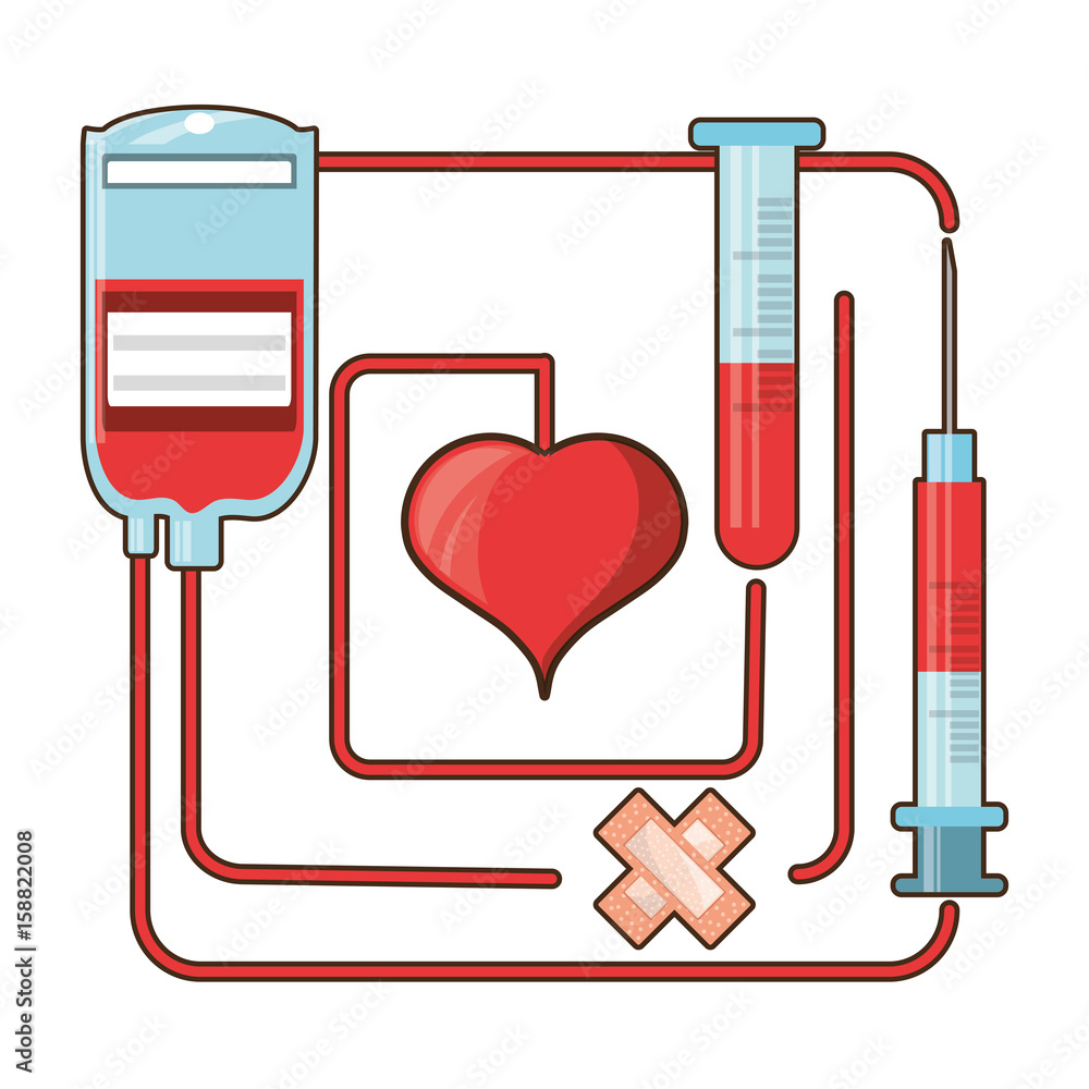 blood donation and transfusion tools vector illustration Stock Vector ...