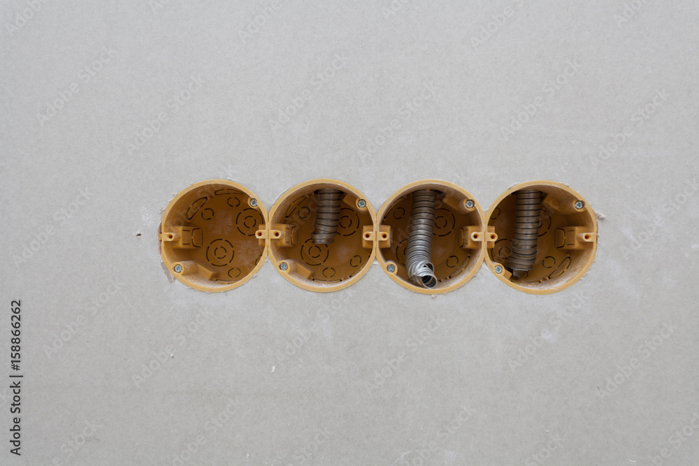 Holes for the electrical outlets in structural insulated panel Stock ...