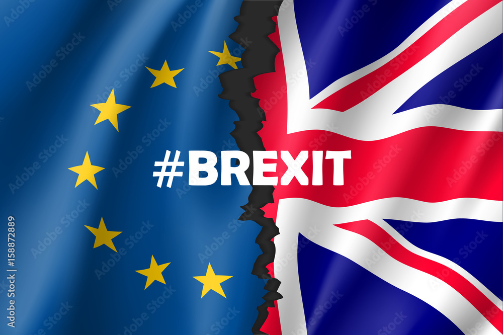 Brexit concept vector illustration. Symbol of Britain exit from ...