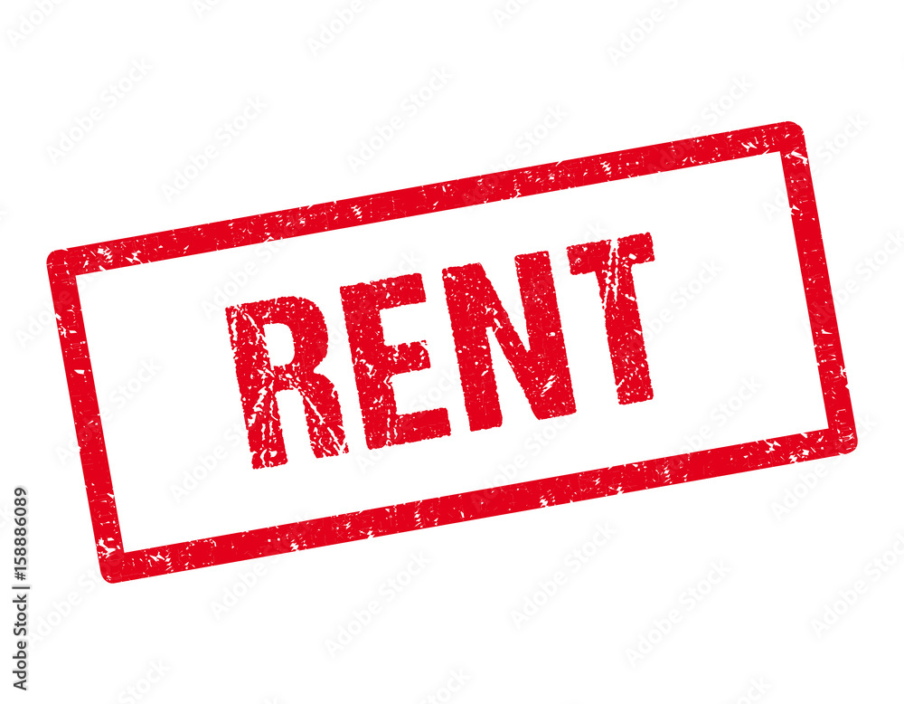 Red rent vector stamp. Stock Vector | Adobe Stock
