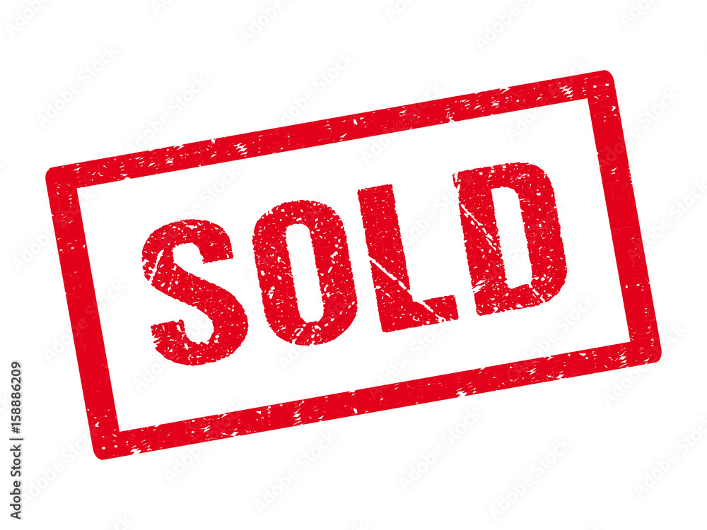 Red sold vector stamp. Stock Vector | Adobe Stock