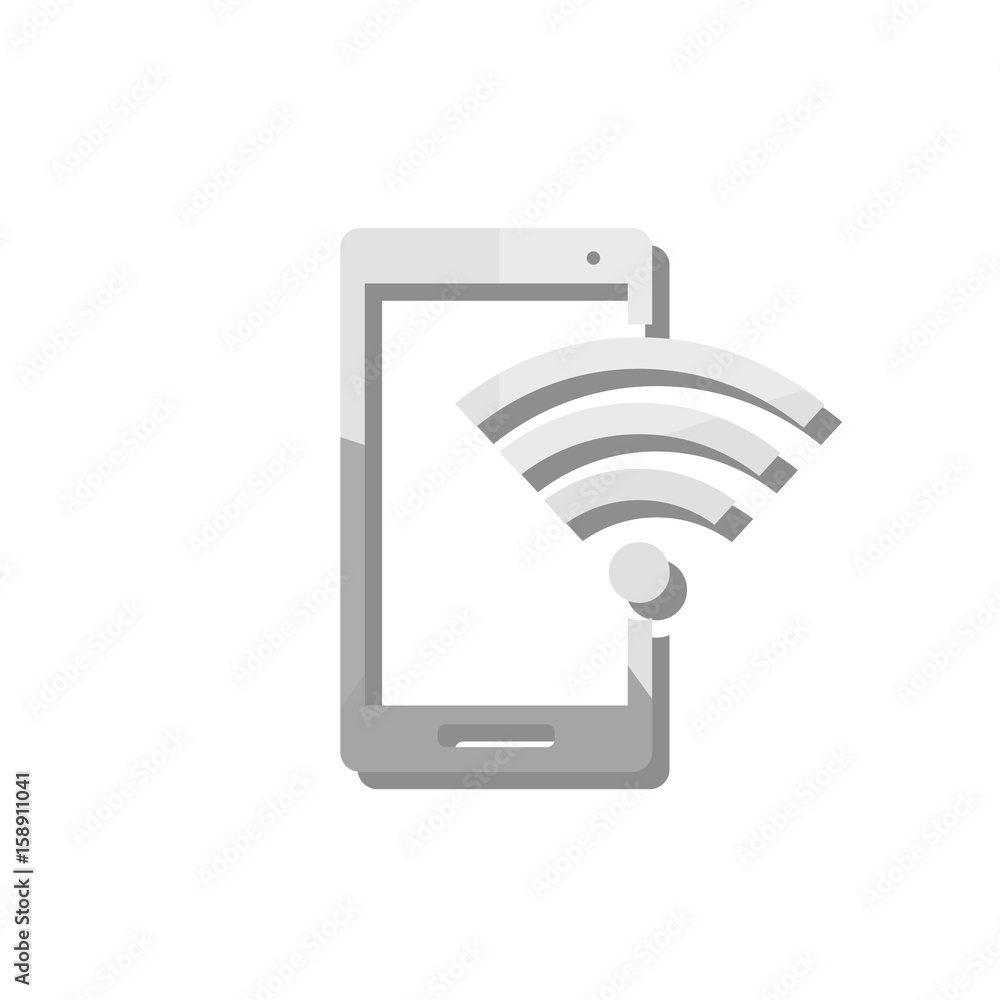 Icon - Handy WLAN Stock-Vektorgrafik | Adobe Stock