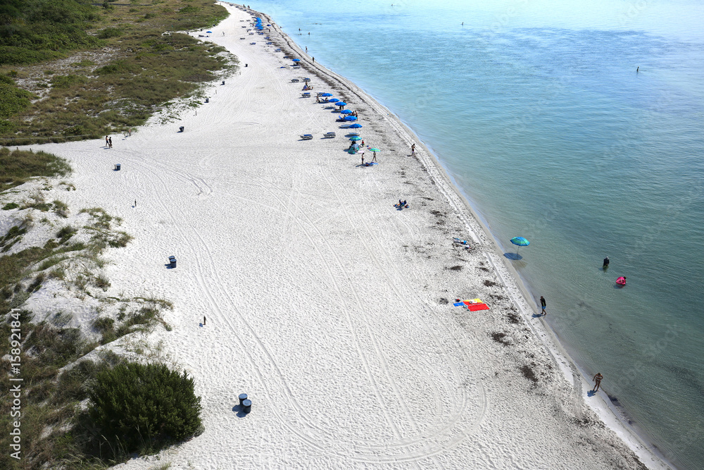Aerial view of the southern tip of Key Biscayne Beach one of the top ...