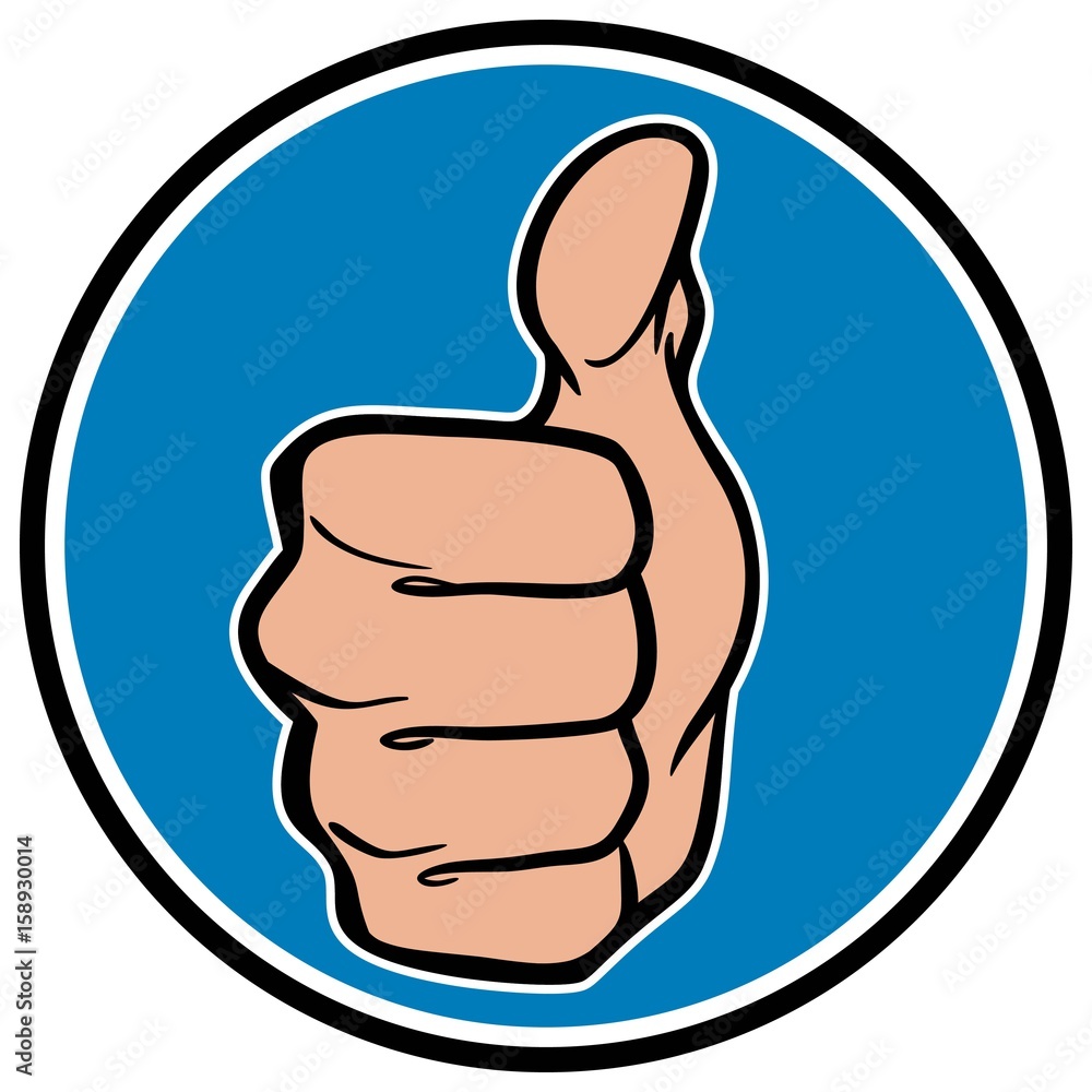 Thumbs Up Symbol Stock Vector | Adobe Stock