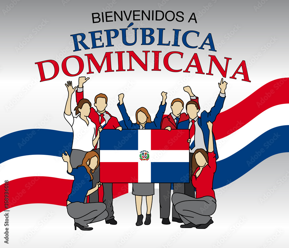 Vetor de Bienvenidos a Republica Dominicana -Welcome to Dominican ...