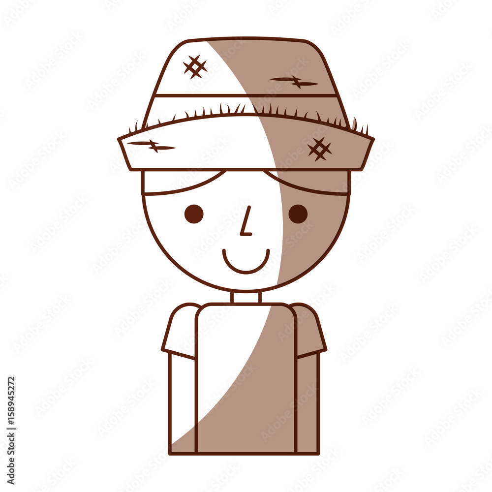 cute farmer avatar character vector illustration design Stock Vector ...