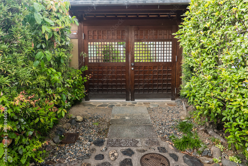 Japanese style house door Stock Photo | Adobe Stock