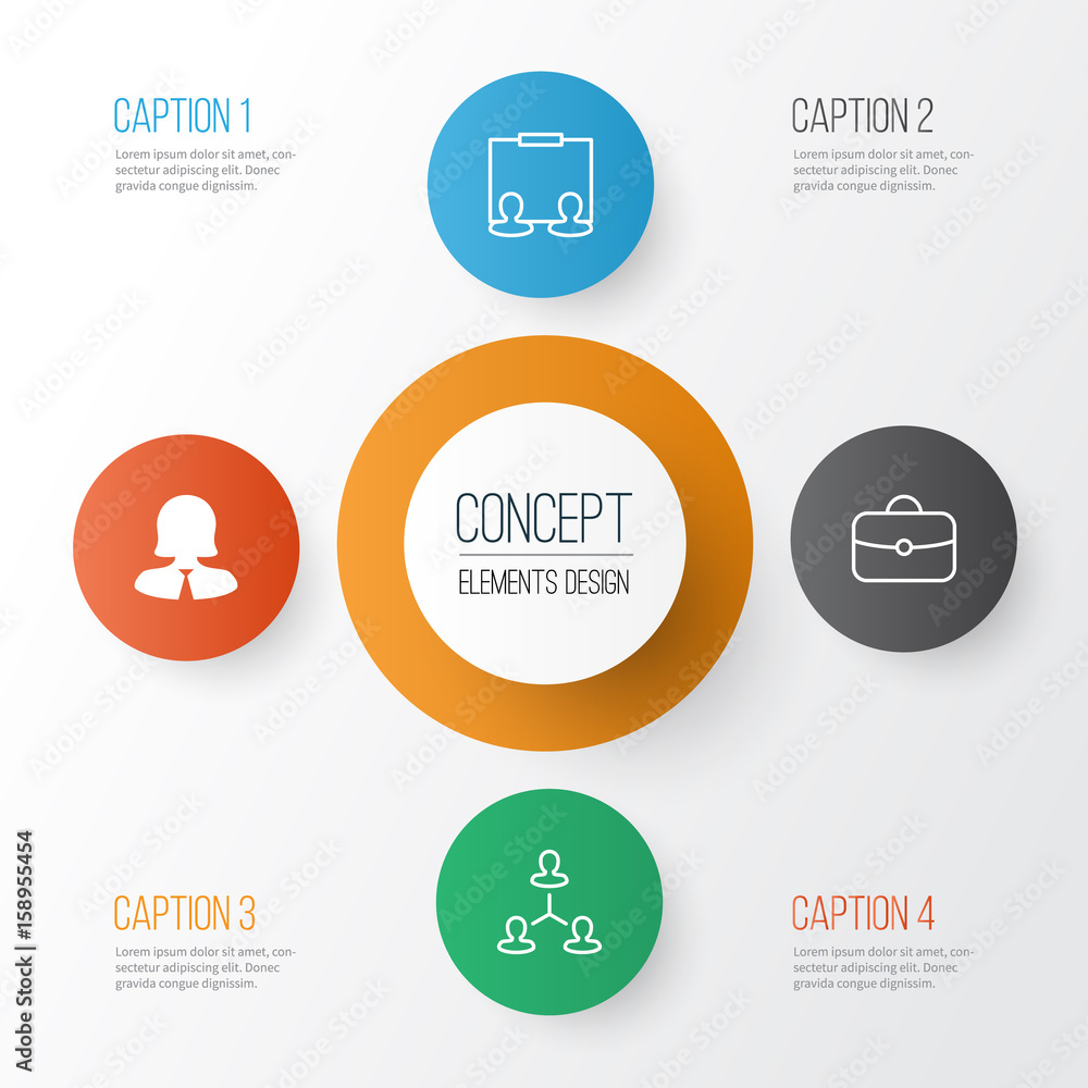 Hr Icons Set. Collection Of Hierarchy, Business Woman, Publicity And ...