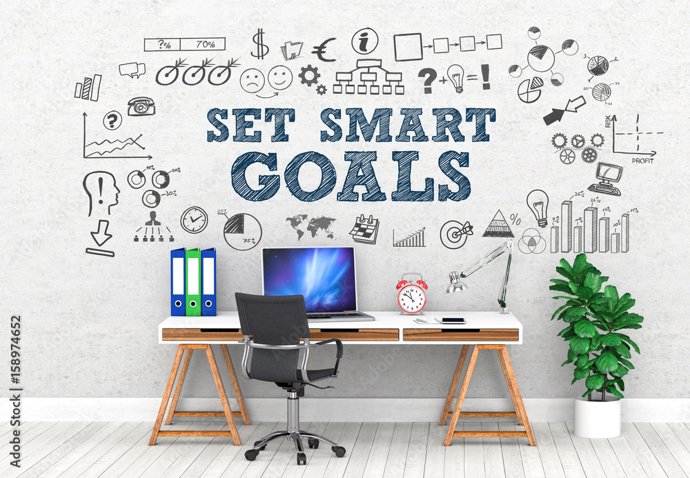 Set smart goals! / Office / Wall / Symbol Stock Illustration | Adobe Stock