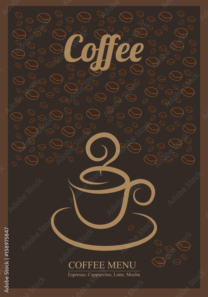Modern posters with coffee background.Templates with coffee for flyers ...