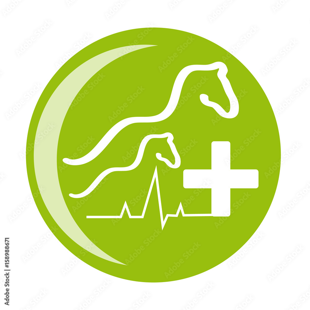 Horse health symbol on white background Stock Vector | Adobe Stock