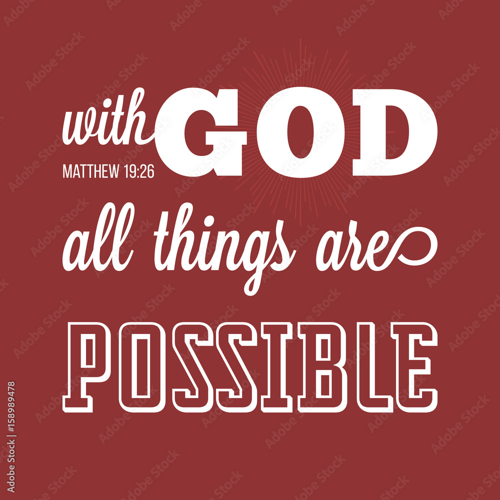 With God All Things Are Possible Verse