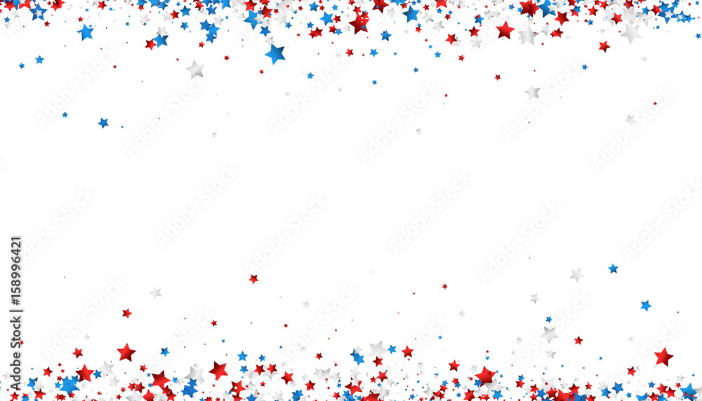 White background with colorful stars. Stock Vector | Adobe Stock