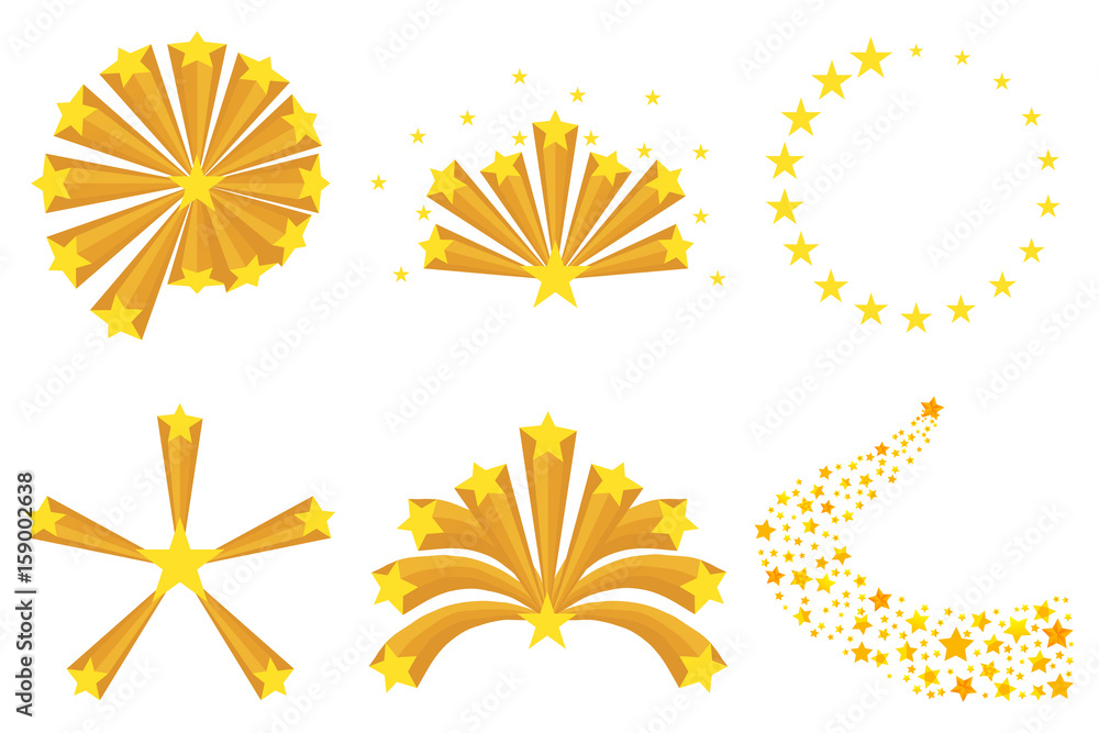 Animated explosion of stars Stock Vector | Adobe Stock