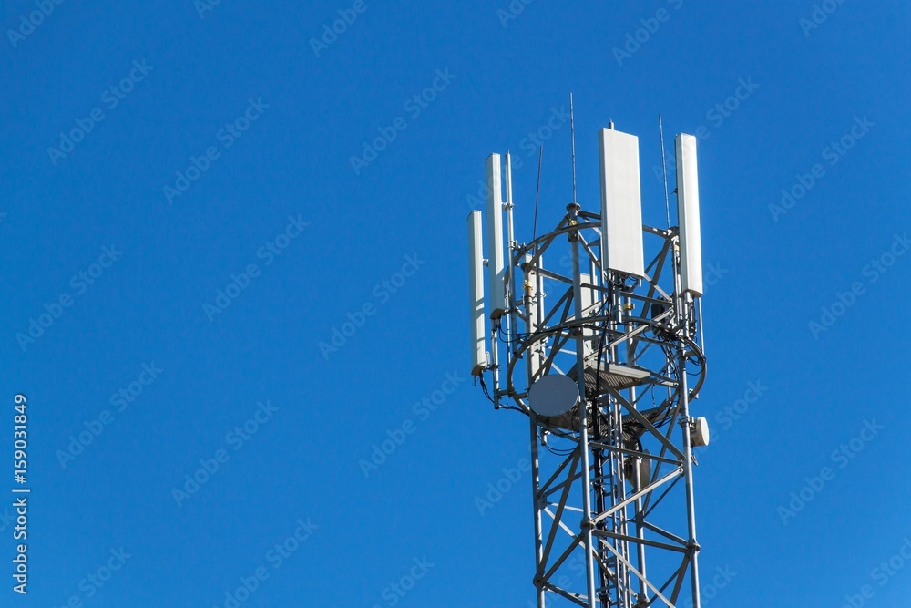 Technology on the top of the telecommunication GSM. Masts for mobile ...