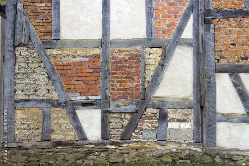 Historische Fachwerkkonstruktion im Detail Stock Photo | Adobe Stock